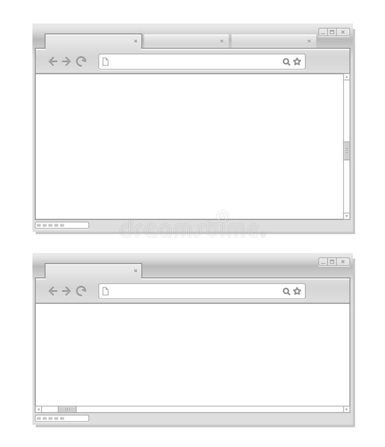 Web Browser Windows Template Stock Vector - Illustration of internet ...