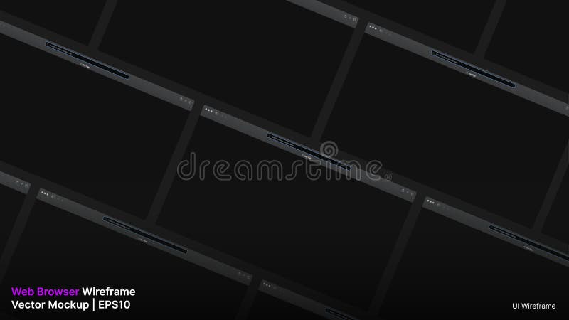 Web Browser Wireframe and Smartphone Realistic Vector Mockup. Gradient ...