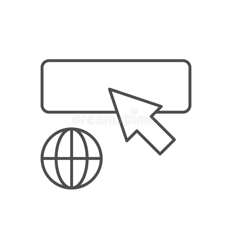 Web Browsing Line Outline Icon Stock Vector - Illustration of system ...