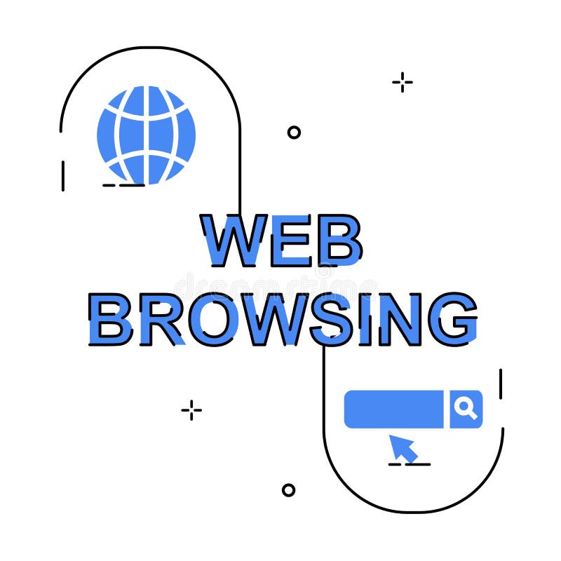 Web Browsing Simple Illustration Stock Vector - Illustration of cyber ...
