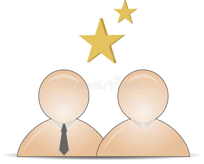 Web buddy icons with stars stock vector. Illustration of gathering ...