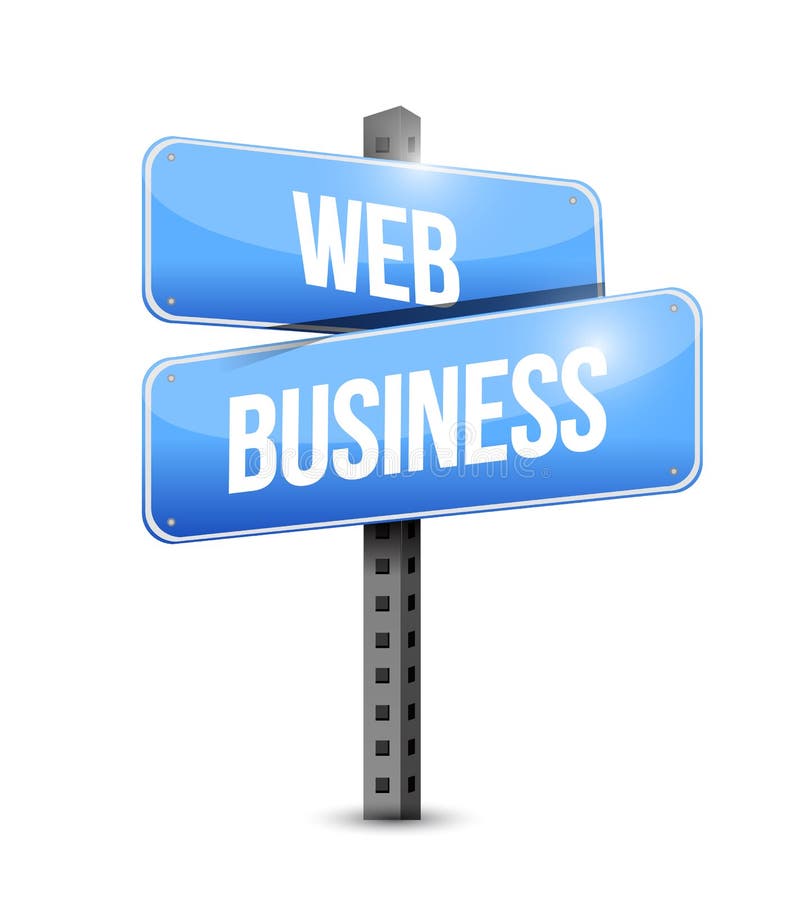 Web Hosting Road Sign Illustration Design Stock Illustration ...