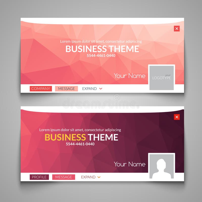 Web Business Site Design, Header Layout Template. Creative Corporate ...