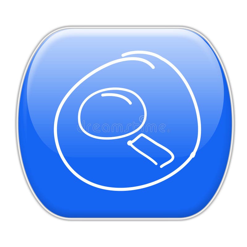 Blue search button stock illustration. Illustration of style - 6044689