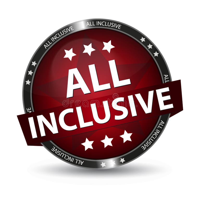 Web Button - All Inclusive - Vector Illustration - Isolated on White ...