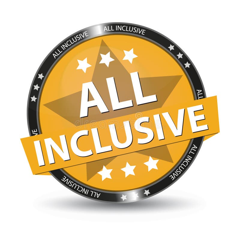 Web Button - All Inclusive - Vector Illustration - Isolated on White ...