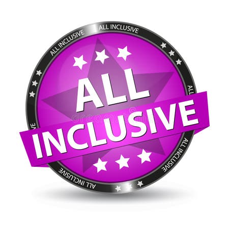 Web Button - All Inclusive - Vector Illustration - Isolated on White ...