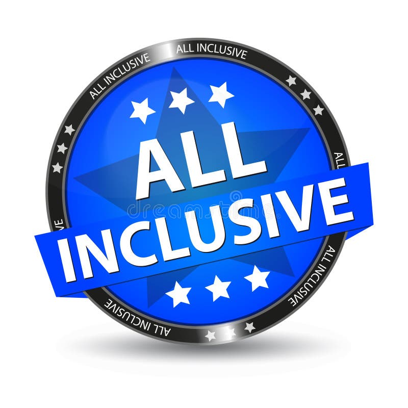 Web Button - All Inclusive - Vector Illustration - Isolated on White ...