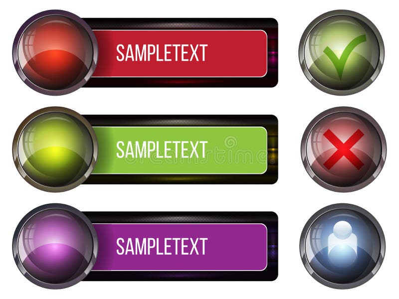 Web button banner set stock vector. Illustration of accept - 41779030