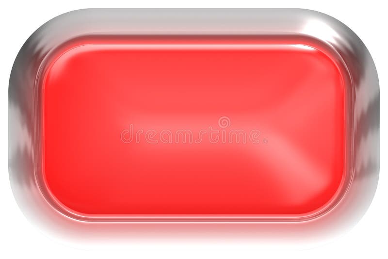 Web Button 3d - Red Glossy Realistic with Metal Frame, Easy To Expand ...