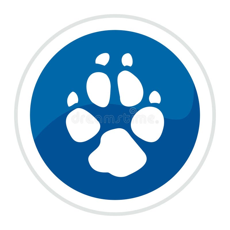 Web button - dog track stock vector. Illustration of trace - 8243082