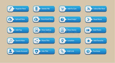 Web Button Element stock vector. Illustration of futuristic - 43558453