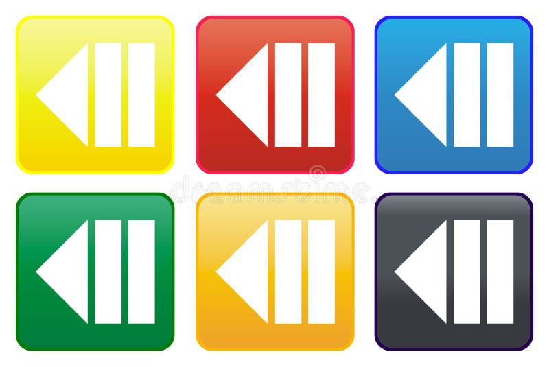 Web button - rewind stock vector. Illustration of graphic - 8419588