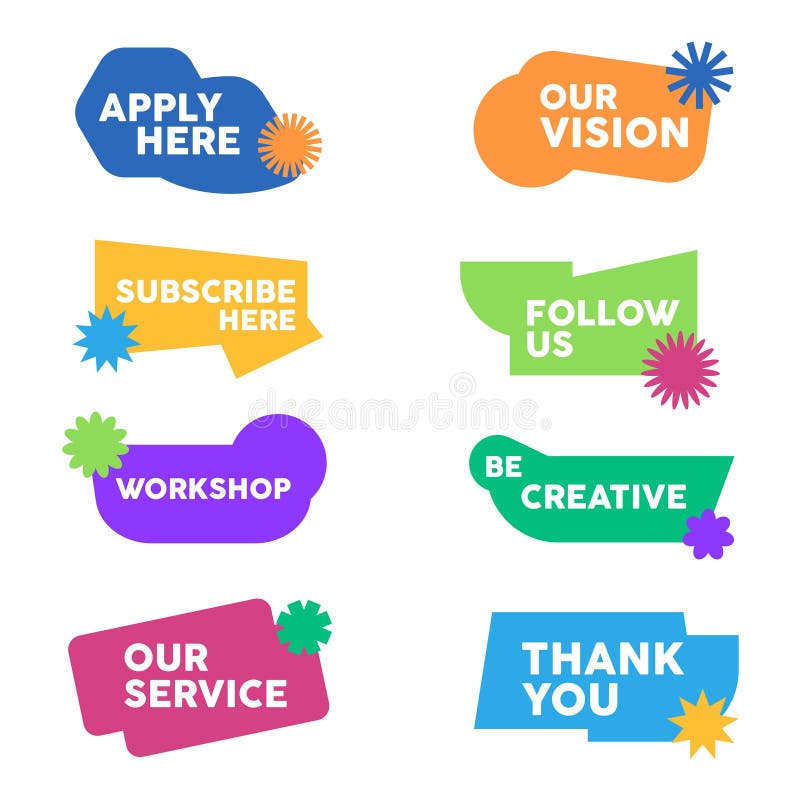 Web Button Sticker Link Collection Call To Action Text Apply Here Our ...