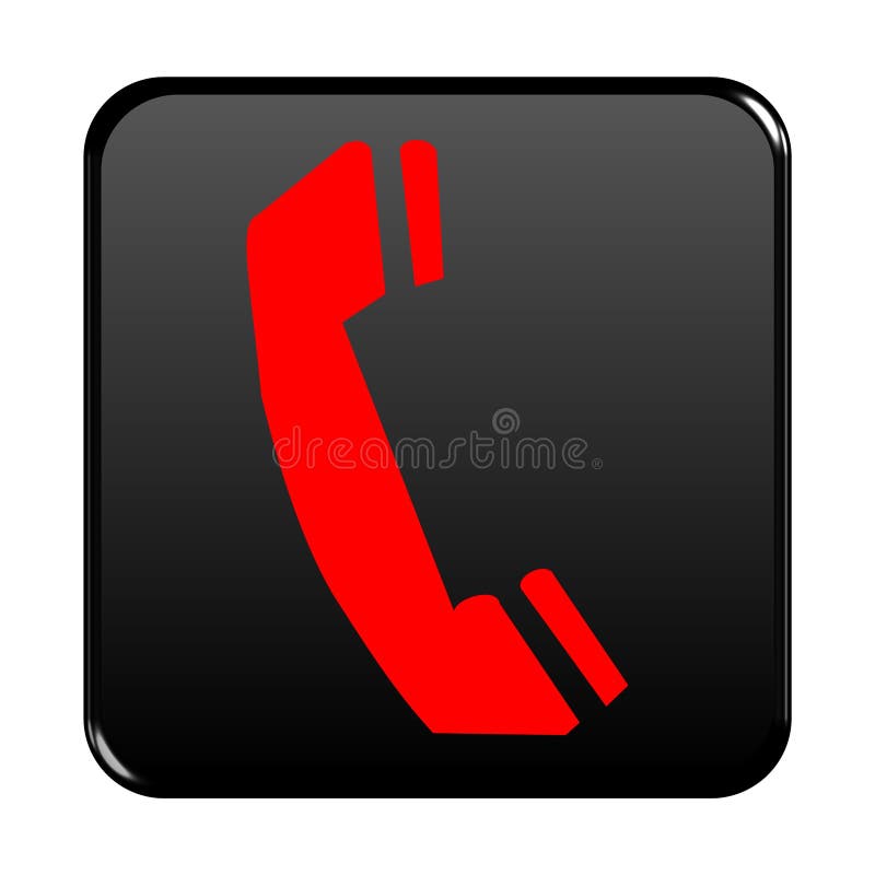 Red phone button stock illustration. Illustration of telephone - 10131778
