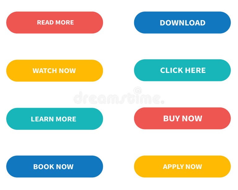 Web Button Template Flat Collection, Vector Icon Stock Vector ...