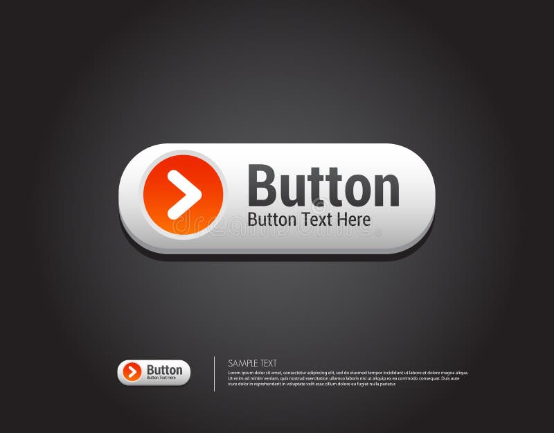 Web Button Template stock vector. Illustration of banner - 197121775