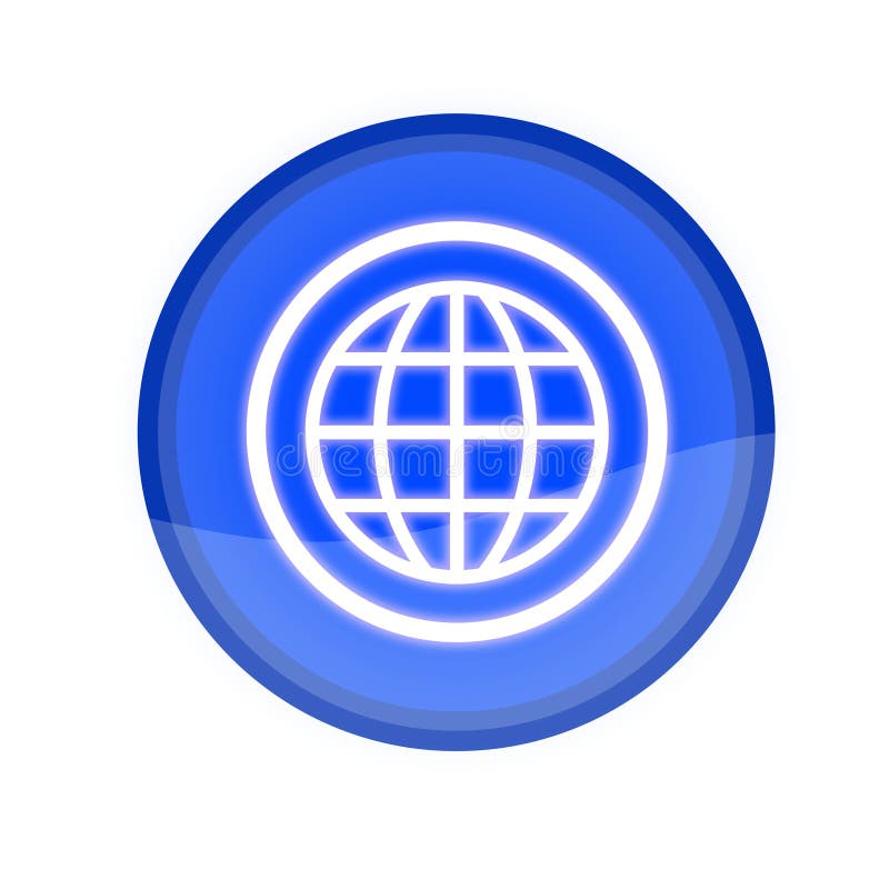 Web button - world stock illustration. Illustration of blue - 5082652