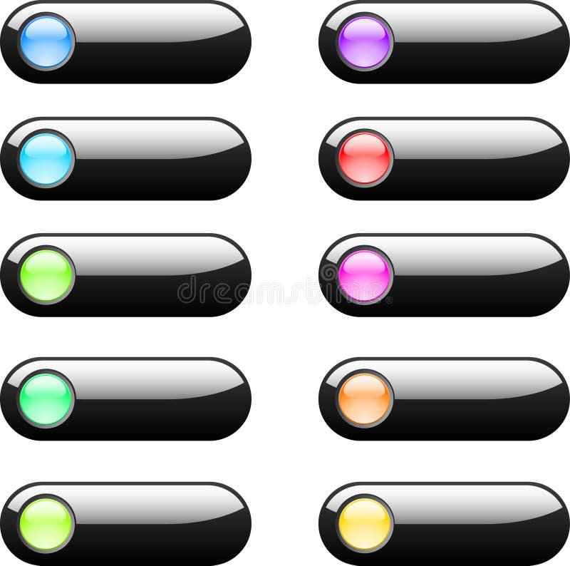 Web buttons stock illustration. Illustration of color - 10604058