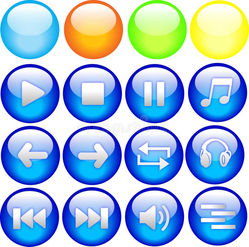 Web buttons stock vector. Illustration of browsing, network - 1121232