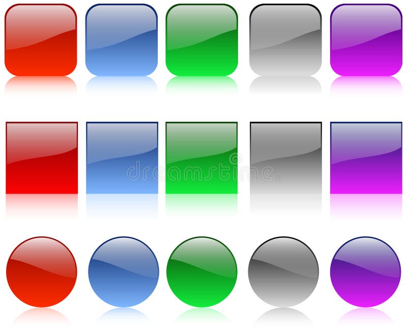 Blank web buttons. stock vector. Illustration of rectangle - 20851372