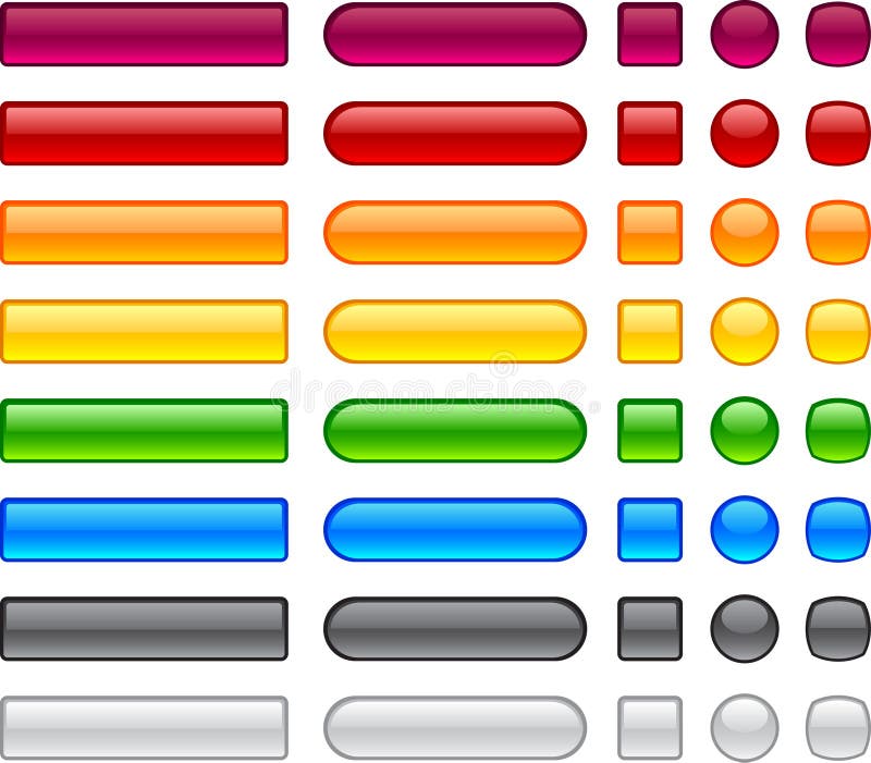 Web buttons. stock vector. Illustration of green, bright - 7402320