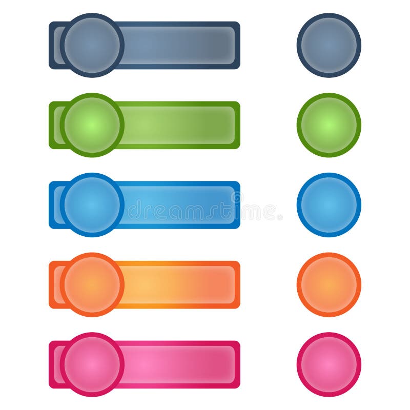 Glossy rainbow web buttons stock vector. Illustration of artistic - 2963590