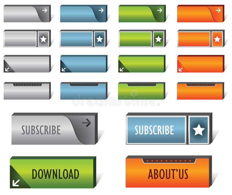 Blue Round Web Buttons [4] stock illustration. Illustration of glossy ...