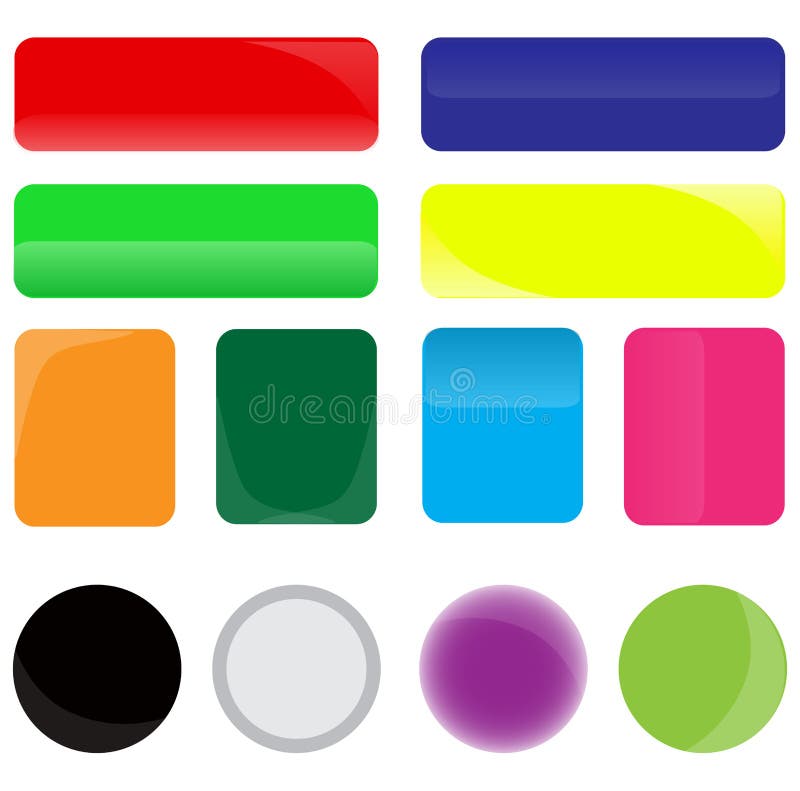 3D Rounded Buttons stock vector. Illustration of lime - 30845371