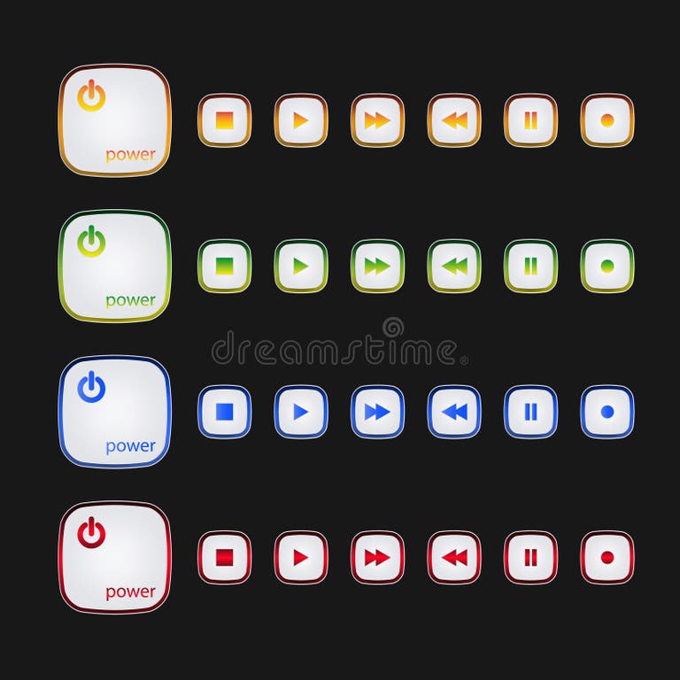 Black Glossy Stylized Web Buttons Stock Illustrations – 22 Black Glossy ...