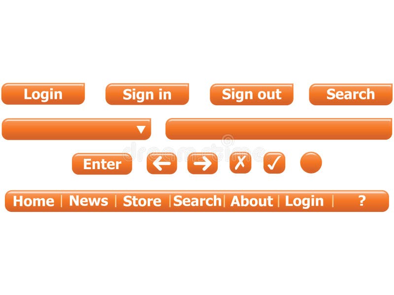 Web Buttons stock vector. Illustration of controls, internet - 5425246