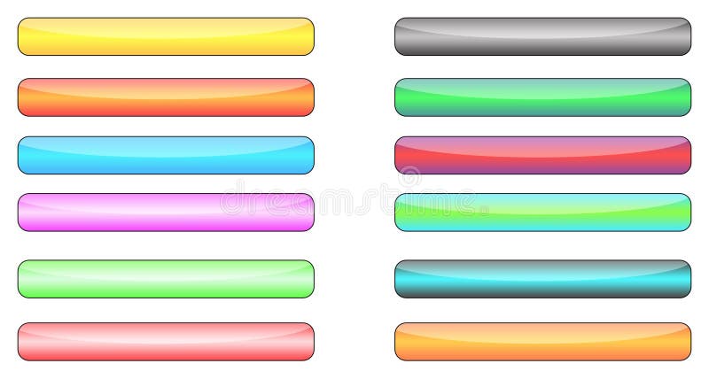 Colorful vector buttons stock vector. Illustration of green - 5937241