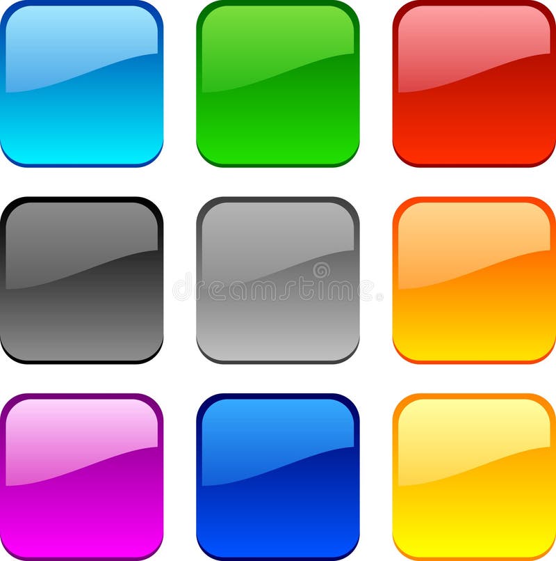 Web buttons. stock vector. Illustration of green, bright - 7402320