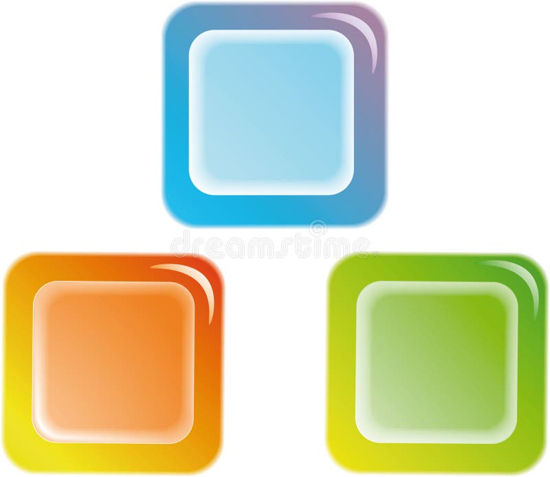 Oblong web buttons, set stock vector. Illustration of bright - 14308158