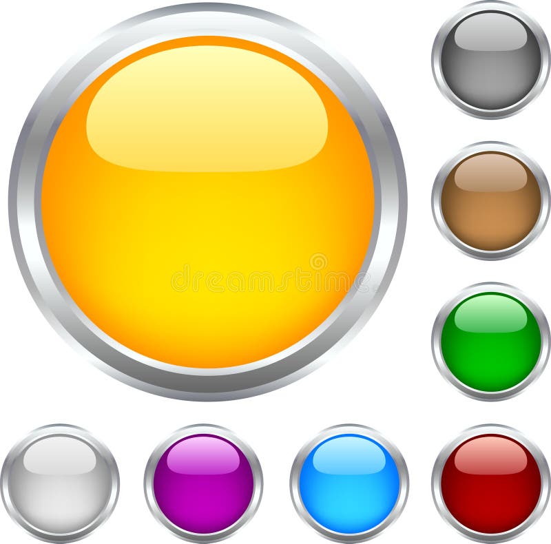 Set of colored buttons stock vector. Illustration of plastic - 50796468