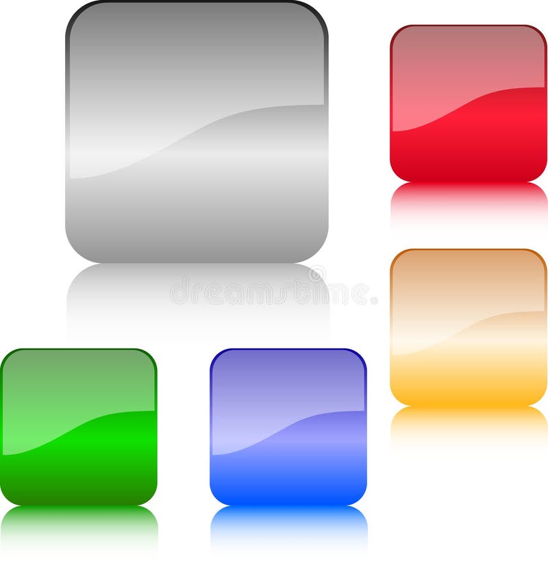 Web Buttons and Icons Vector Stock Vector - Illustration of square ...