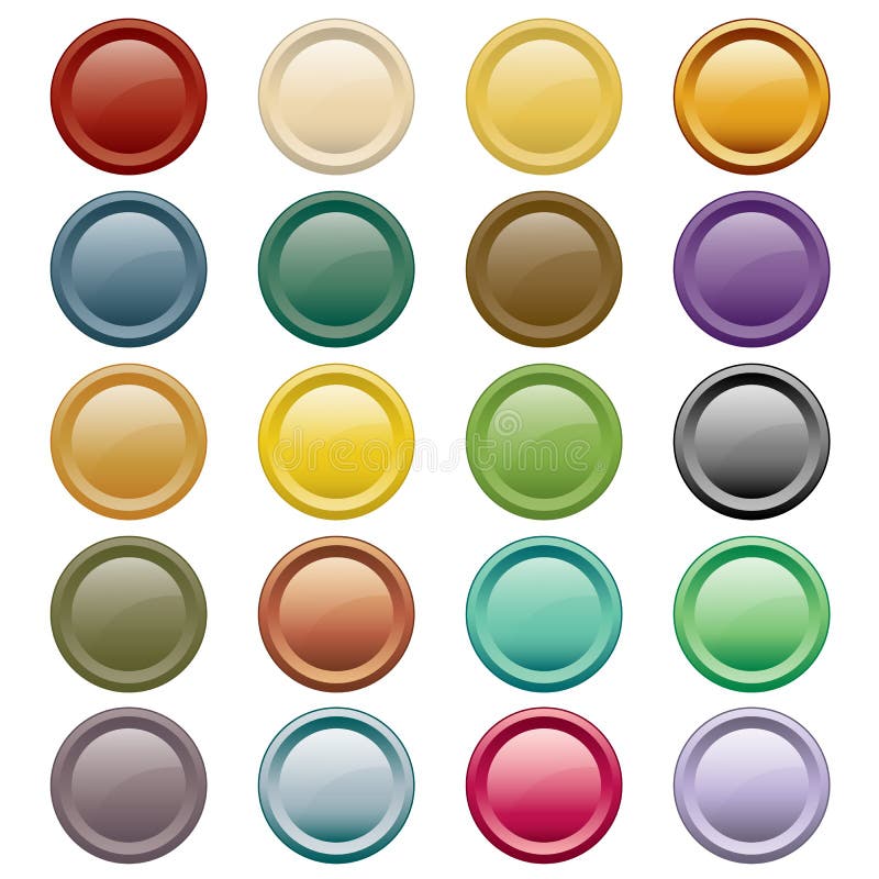 Web Buttons Assorted Colors Stock Vector - Illustration of rectangle ...