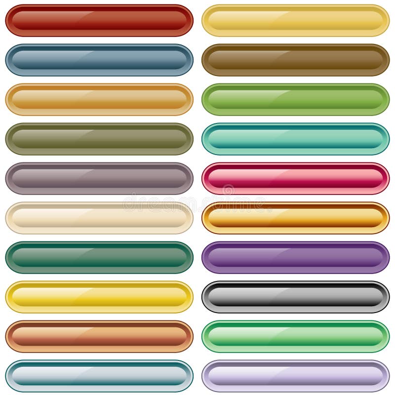 Set of Colorful Web Buttons Stock Vector - Illustration of color ...