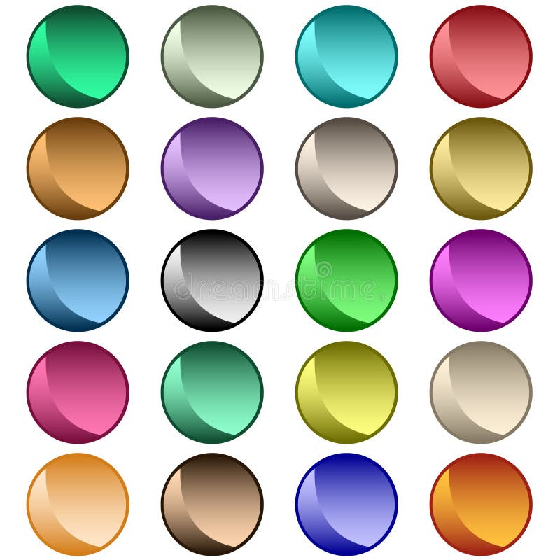 Web Buttons Assorted Colors Stock Vector - Illustration of rectangle ...