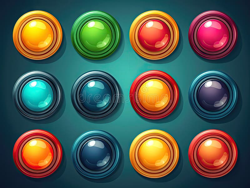 Casual Game UI Kit Buttons Set. Cartoon Style Stock Vector ... Casual Game UI Kit Buttons Set. Cartoon Style Stock Vector ...