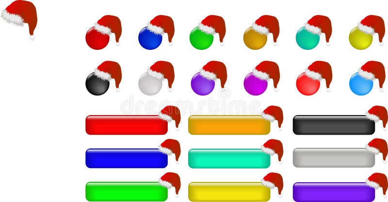 Web buttons for christmas stock illustration. Illustration of ...