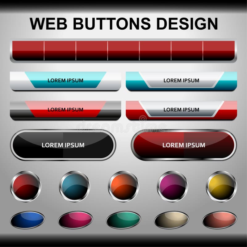 Web buttons design stock vector. Illustration of circle - 83462805