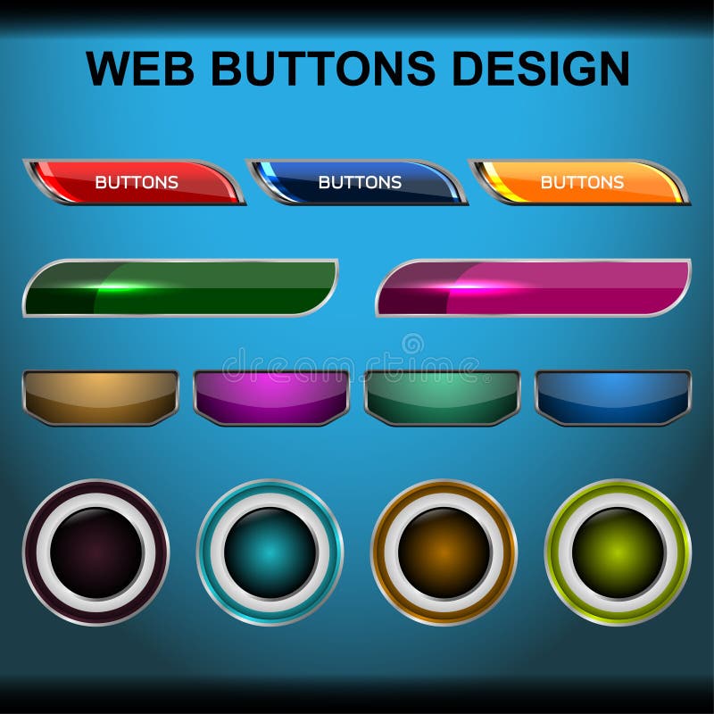 Web buttons design stock vector. Illustration of template - 83463060