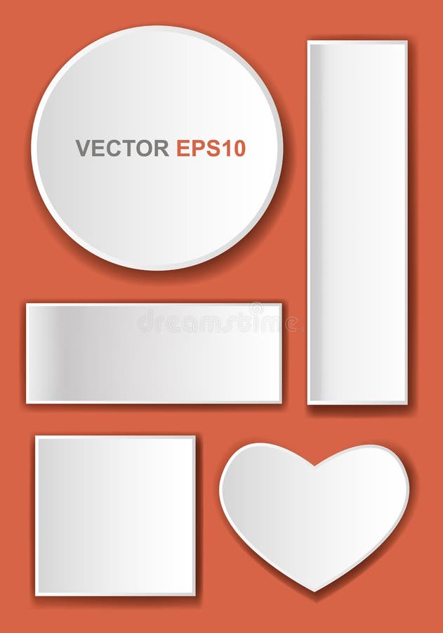Web Buttons for Design. Vector White Stock Illustration - Illustration ...