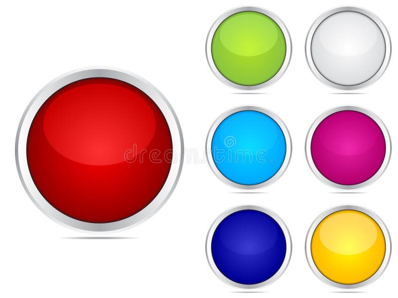 Web Buttons Different Colors Stock Vector - Illustration of template ...