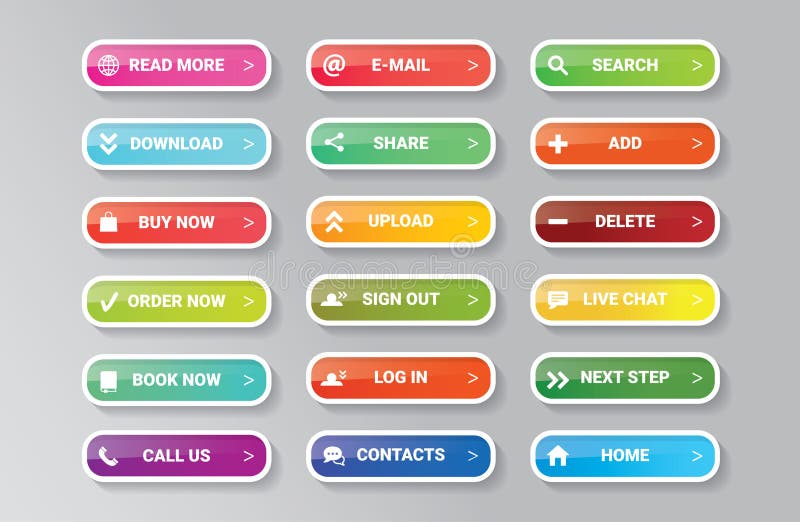 Web Buttons - Huge Vector Set. the Most Popular Buttons in One Useful ... Web Buttons - Huge Vector Set. the Most Popular Buttons in One Useful ...