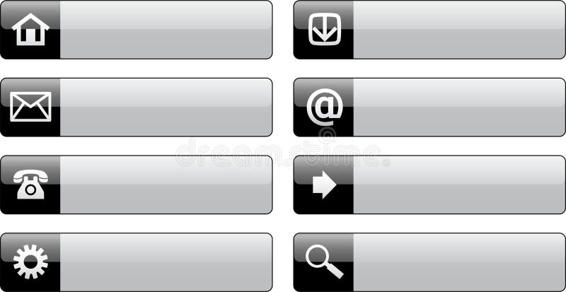 On buttons silver stock illustration. Illustration of design - 79250096