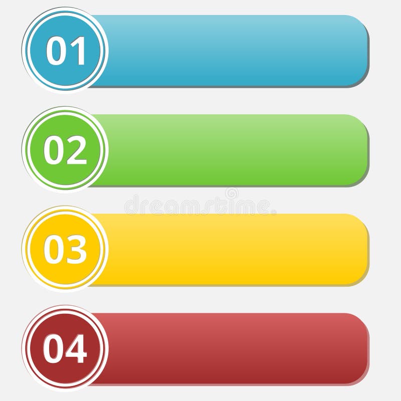Web Buttons Infographic Numbers Stock Illustrations – 256 Web Buttons ...