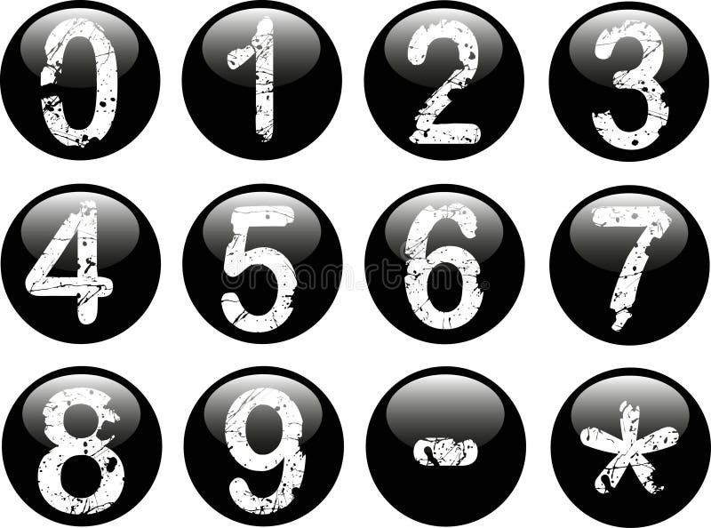 Web Buttons with Numbers stock vector. Illustration of internet - 2802883