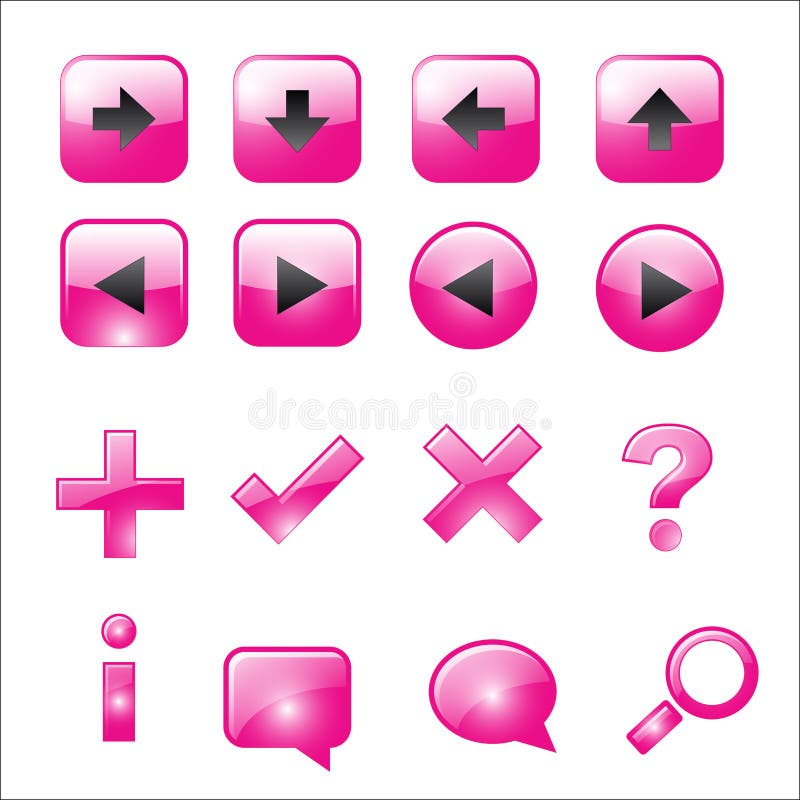 Pink buttons stock illustration. Illustration of graphic - 13510842